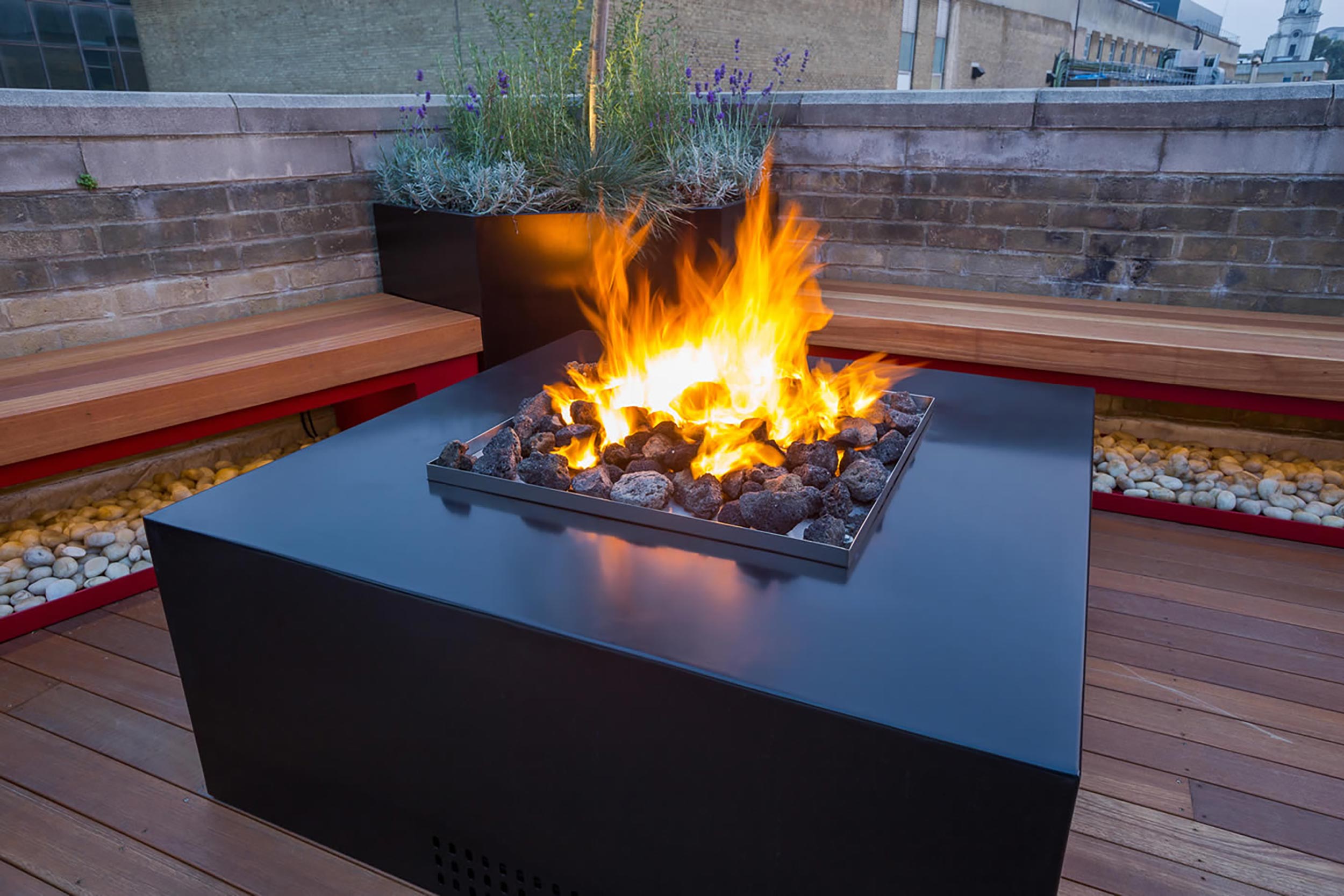Outdoor Garden Features Fires Contemporary Bioethanol Fires